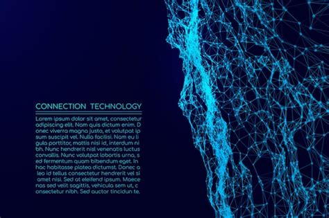 Premium Vector Digital Plexus Of Glowing Lines And Dots Futuristic Digital Background For