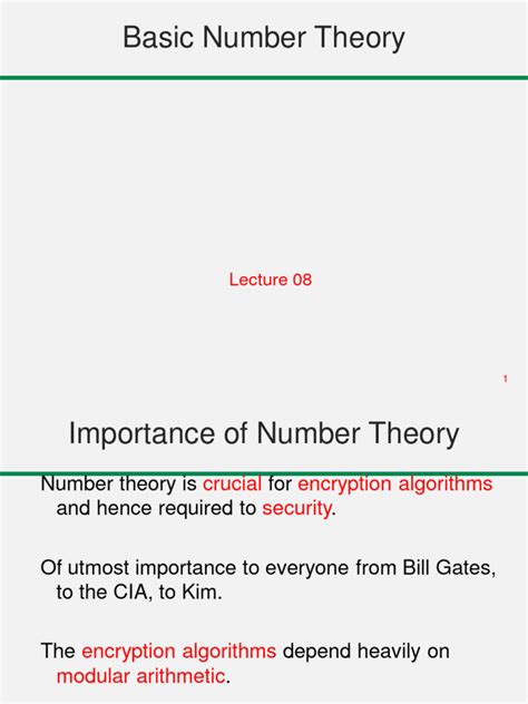 lecture 08 num theory 1 pdf prime number abstract algebra