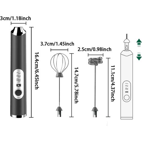 Bomstom 2 в 1 миксер за разпенване на мляко Usb акумулатор 2 глави 3 скорости за капучино