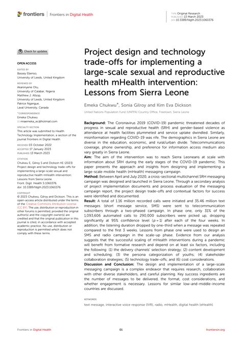 pdf project design and technology trade offs for implementing a large scale sexual and