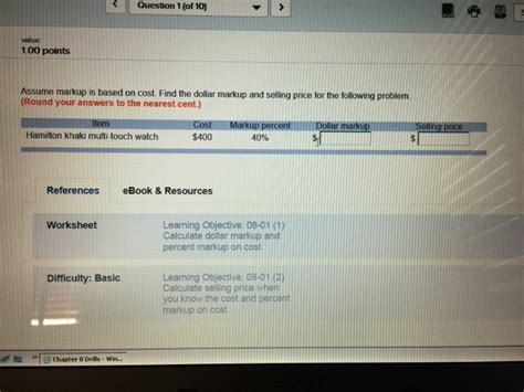 Solved Assume Markup Is Based On Cost Find The Dollar Chegg Com