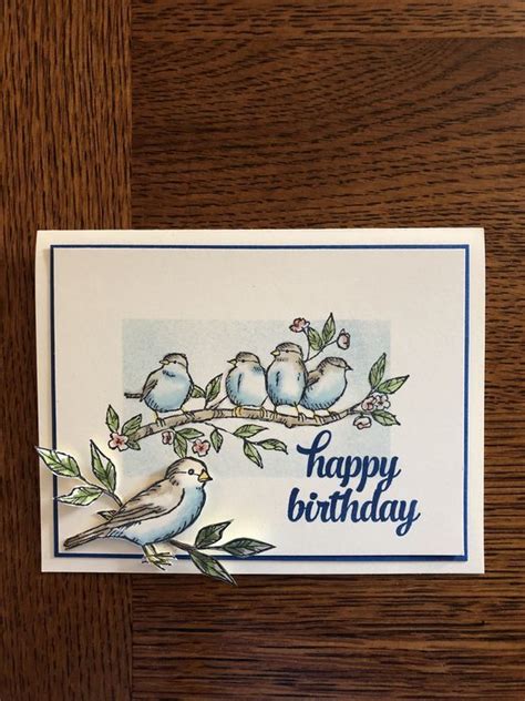 Pin By On Free As A Bird Stamped Cards Bird Stamp