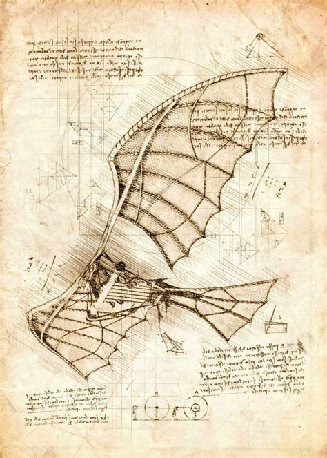 Flying Machine In 2025 Sketches Leonardo Da Vinci Canvas Prints