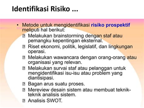 Strategi And Implementasi Manajemen Risiko Yang Efektif Training Risk