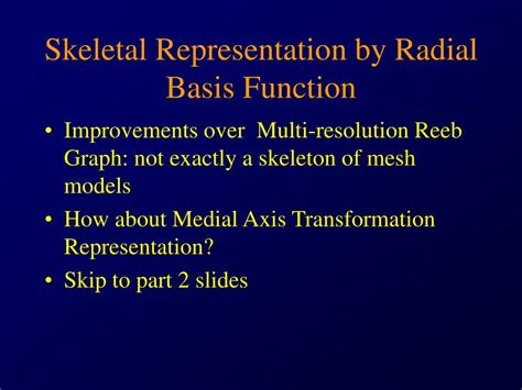 Ppt Skeleton Extraction Of 3d Objects By Radial Basis Functions For