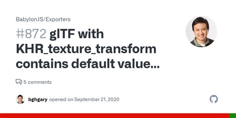 Gltf With Khr Texture Transform Contains Default Values That Shouldnt Be Written · Issue 872
