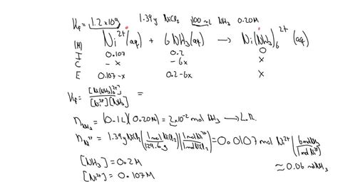 solved using the kf value of 1 2×109 calculate the concentration of
