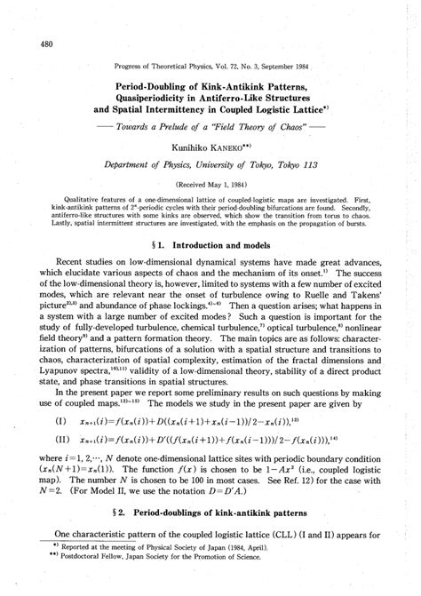 Pdf Period Doubling Of Kink Antikink Patterns Quasiperiodicity In
