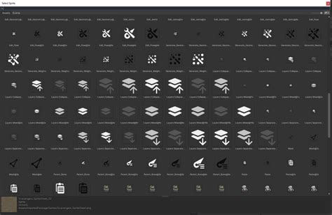 Is There A Way To Hide Unity Icons In The Sprite Selection Window Runity2d