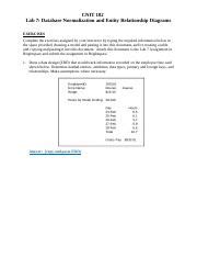 Database Normalization And ERD Design Practical Exercises Course Hero