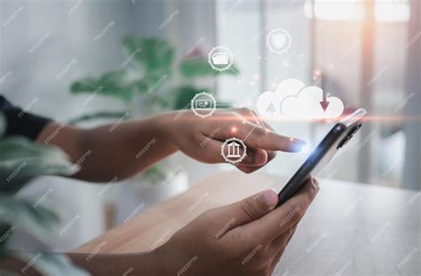 Premium Photo Cloud Computing Concept Connect Communication Equipment Information And