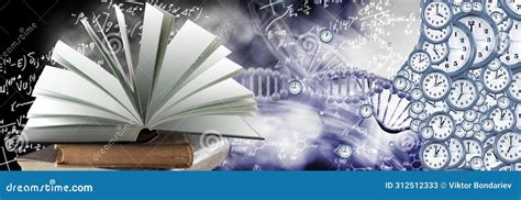 An Open Book Symbolizing The Source Of Knowledge A Book Lying On A Stack Of Books Stock Image