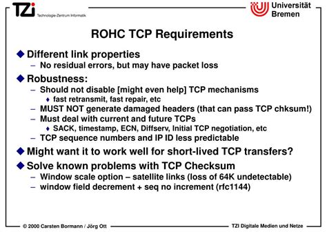 Ppt Rohc Robust Header Compression 49 Ietf December 2000 San Diego Powerpoint Presentation