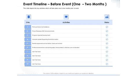 Amusement Event Coordinator Event Timeline Before Event One Two Months Ppt PowerPoint