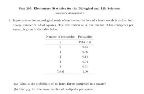 Solved Stat 205 Elementary Statistics For The Biological