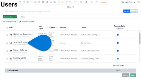 Signals Notebook Edit A User From The Signals Configuration Revvity Signals