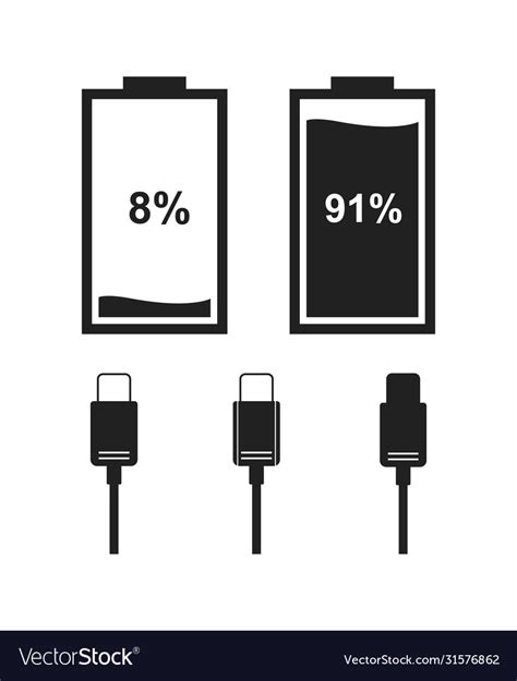 Set Battery Level Indicator Icons Royalty Free Vector Image
