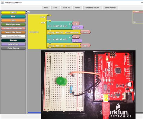 learns or teaches arduino without any line of code 1 4 steps