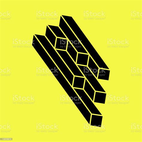 Optical Illusion Shapes Unreal Geometric Object Impossible Figures Sacred Geometry Stock