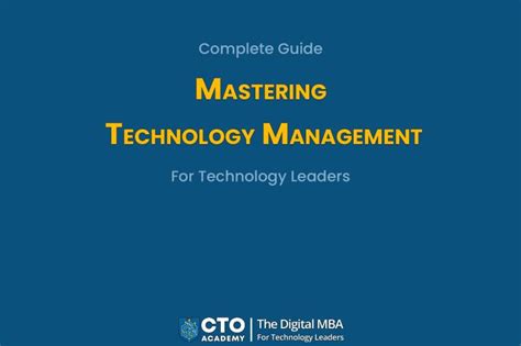 Cto Academy On Linkedin Mastering Technology Management Complete