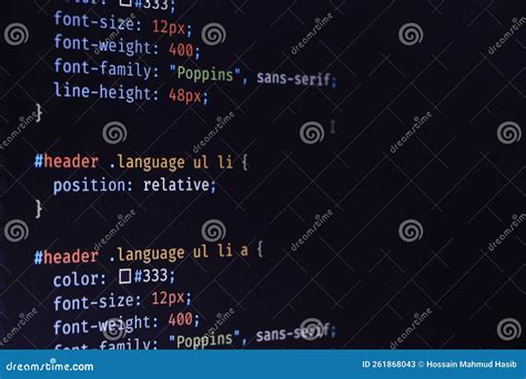 Program Code On A Monitor Stock Image Image Of Light 261868043