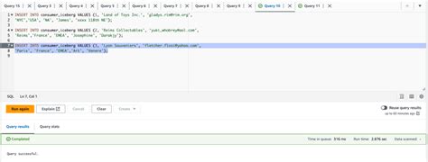 interact with apache iceberg tables using amazon athena and cross