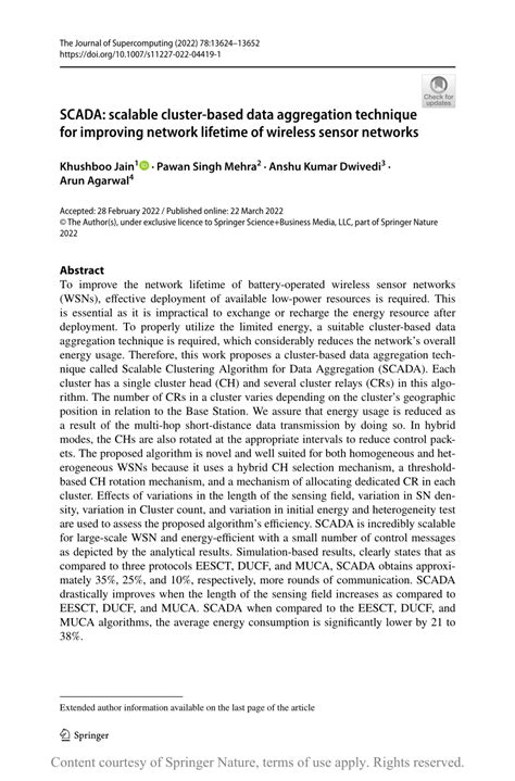 Scada Scalable Cluster Based Data Aggregation Technique For Improving