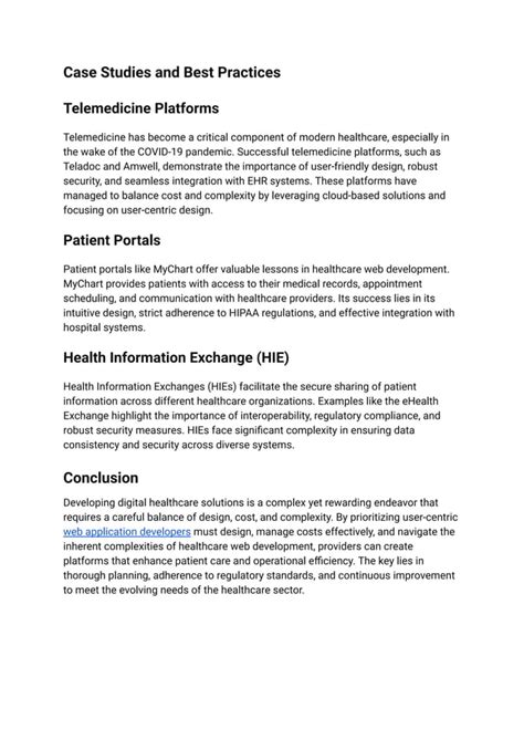 Healthcare Web Development Design Cost Complexitypdf