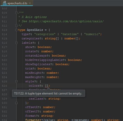 Compilation Error TS In Apexcharts D Ts