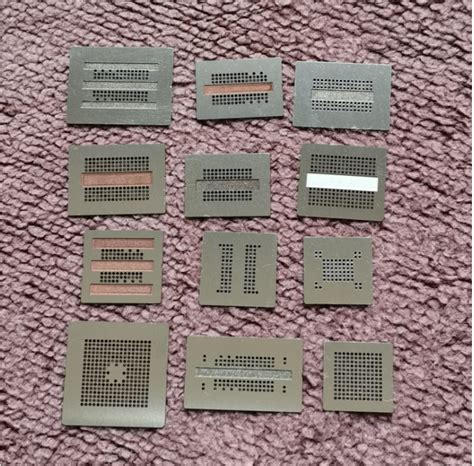 Set Of 12 Ddr Ddr2 Ddr3 Ddr5 Memory Stencils Memory Memory Stencils Direct Heating Stencils