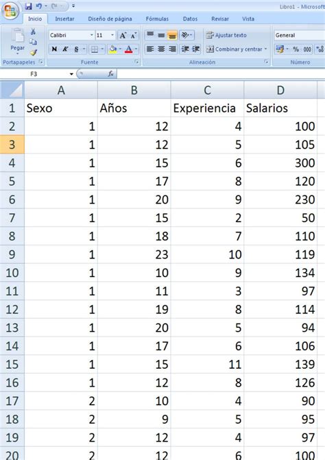 Infórmate Base De Datos Ejemplo Base De Datos Excel 1
