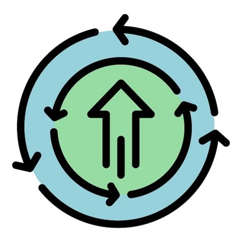 Premium Vector Arrow Circle Flow Icon Outline Arrow Circle Flow