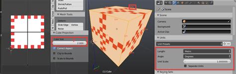 Units What Does Cube Size Mean When Using Cube Projection UV