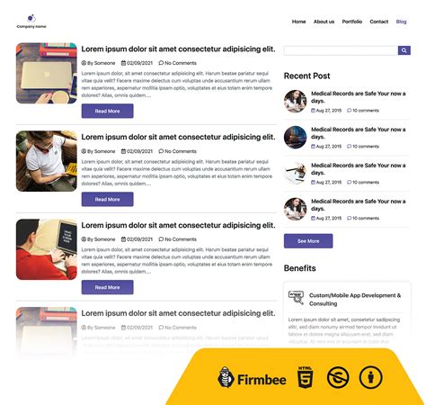 White And Violet Mobile App Landing Page Free Bootstrap Html Template Firmbee