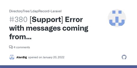 [support] error with messages coming from ldapdiagnosticcodeerrormap