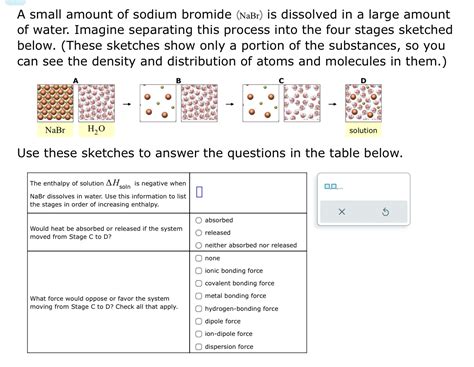 Solved A Small Amount Of Sodium Bromide Nabr ﻿is Dissolved