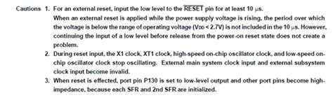 how to implement perform reset using rl78 microcontroller hardware