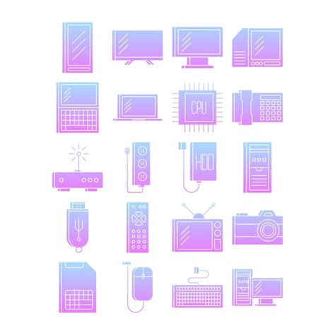 premium vector electronics device fill gradient
