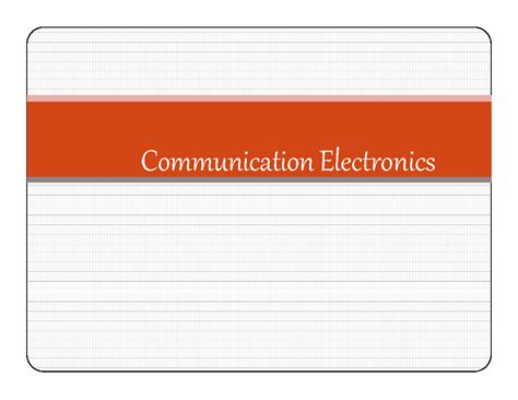 Frequency Modulation Communication Electronics Frequencym Odulation
