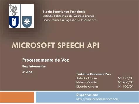 Ppt Microsoft Speech Api Powerpoint Presentation Free Download Id