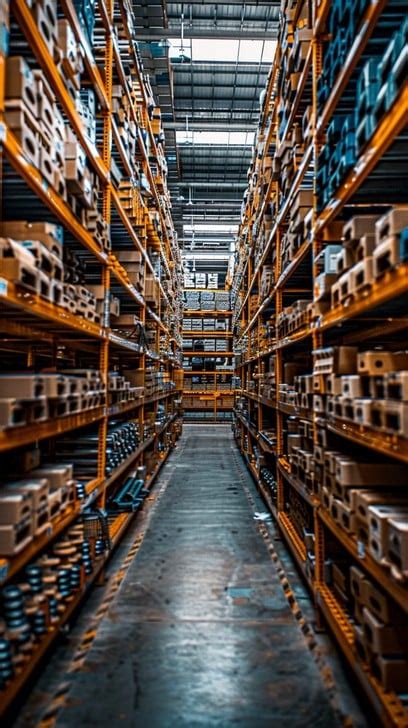 Free Warehouse Storage Aisle Image Download At Stockcake