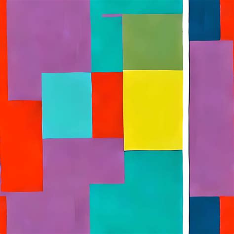 beautiful abstract geometric color blocking art mid century