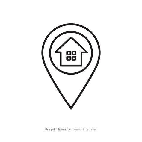 Premium Vector House Map Pointer Icon Design Vector Illustration