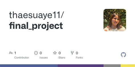 Github Thaesuaye11finalproject