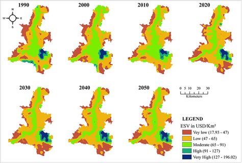Spatio Temporal Variations Of The Esv Based On Costanza Et Al 2014
