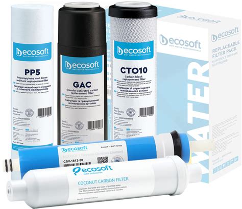 Набір картриджів для зворотного осмосу Ecosoft Ro5 фото відгуки