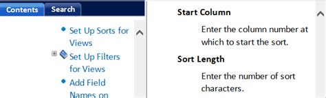 Openworkbench View Sort Sort Length Option Clarity