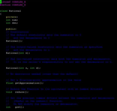 Solved Ifndef COMPLEX H Define COMPLEX H Class Rational Chegg Com