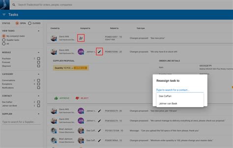 how to assign an individual task to a colleague tradecloud