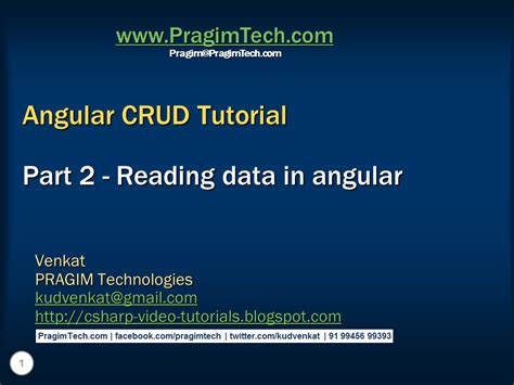 Sql Server Net And C Video Tutorial Reading Data In Angular Slides